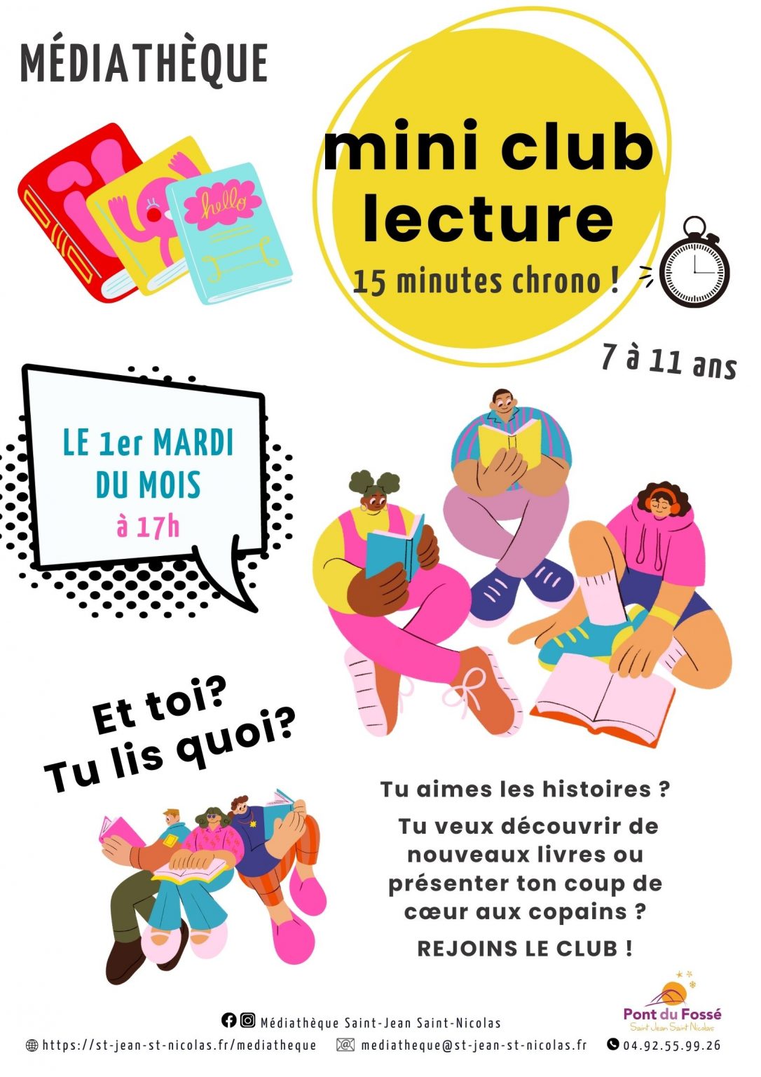 Mini club lecture – Saint-Jean-Saint-Nicolas.fr